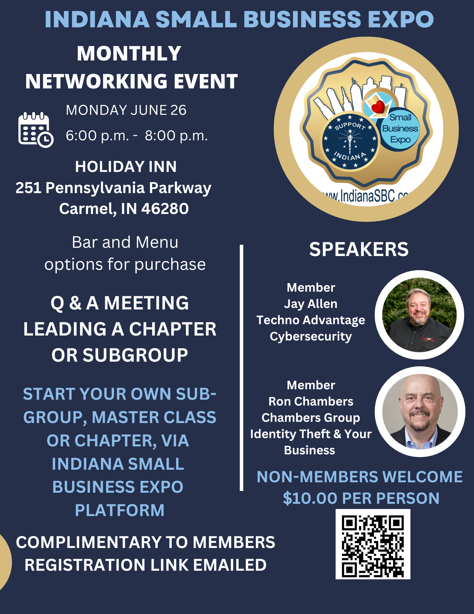 Monthly Ticket Purchase Form for Non-Member – Indiana Small Business Expo